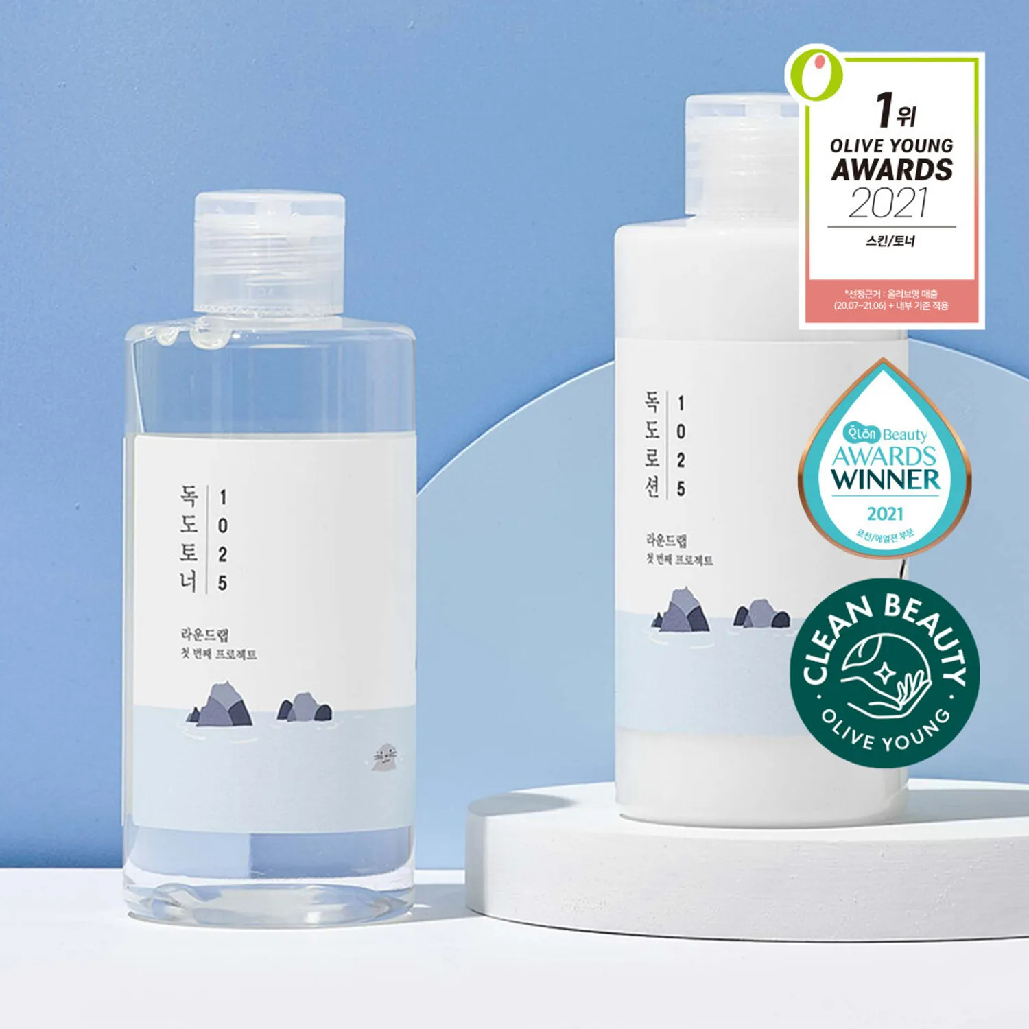 ROUND LAB 1025 Dokdo Toner + Lotion 200mL Special Set - OLIVE YOUNG Global