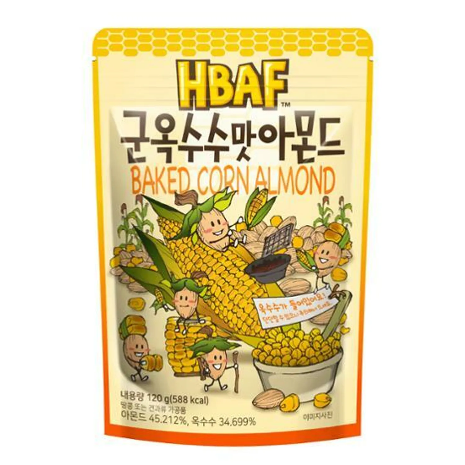 HBAF Baked Corn Almond 120g - OLIVE YOUNG Global